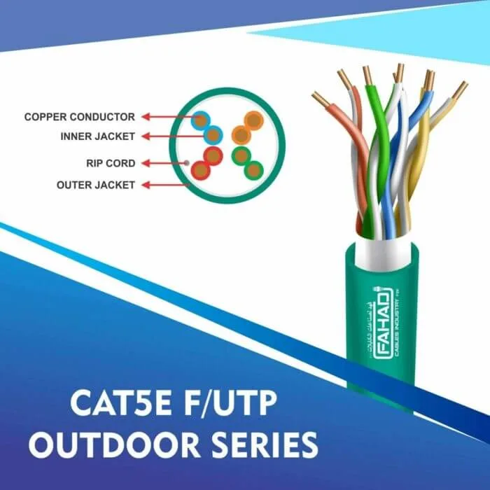 cat5e 24 awg f-utp outdoor cable 305m - Fahad Cables Industry FZE